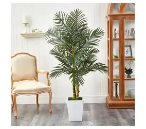 NEARLY NATURAL 5.5' Golden Cane Artificial Palm Tree - One-color