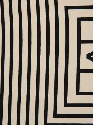 TOTEME Monogram Print Silk Square Scarf With Contrasting Logo