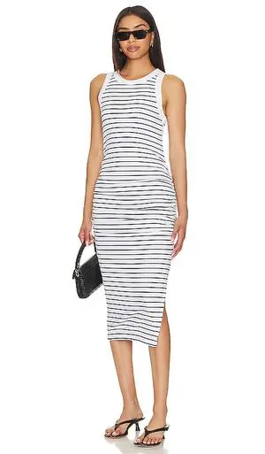 Michael Stars Striped Ribbed Midi Dress