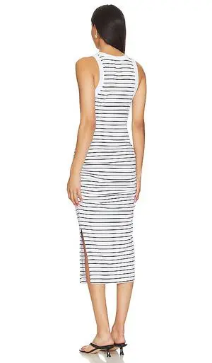 Michael Stars Striped Ribbed Midi Dress