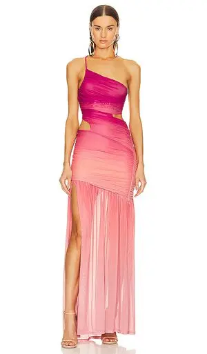 MICHAEL COSTELLO X Revolve One Shoulder Maxi Dress - Pink