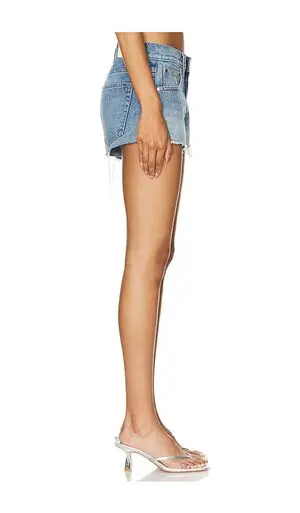 EB DENIM Low Rise Cutoff Shorts In Medium Wash