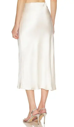 RUNAWAY THE LABEL Satin Pull-on Midi Skirt