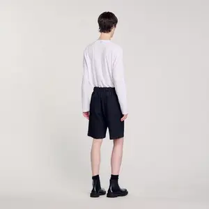 Sandro Raw Denim Bermuda Shorts