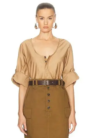 Saint Laurent Convertible Sleeve Blouse