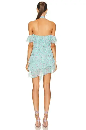 Alessandra Rich Silk Georgette Mini Dress