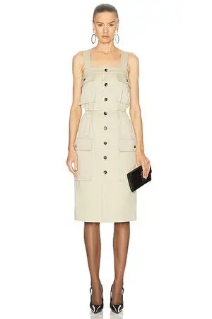 Saint Laurent Utility Twill Dress