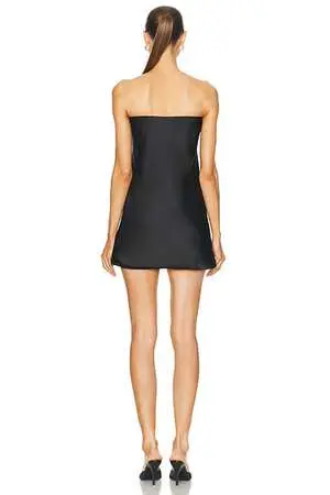 Norma Kamali Bias Strapless Mini Dress - Black