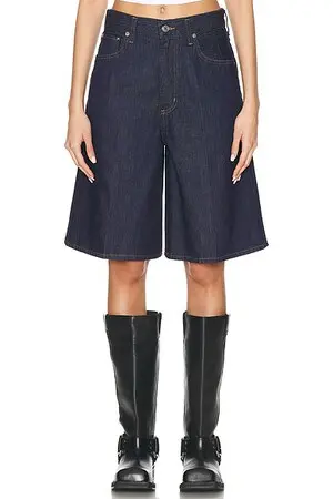 AGOLDE Nolan Short In Dark Wash Denim
