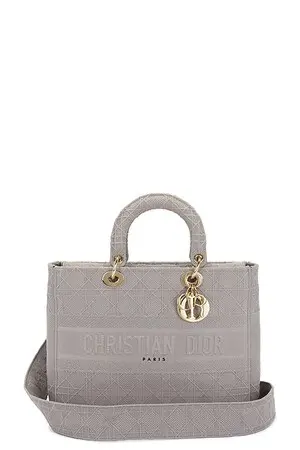 Dior Lady D-lite Handbag - Grey