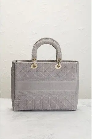 Dior Lady D-lite Handbag - Grey