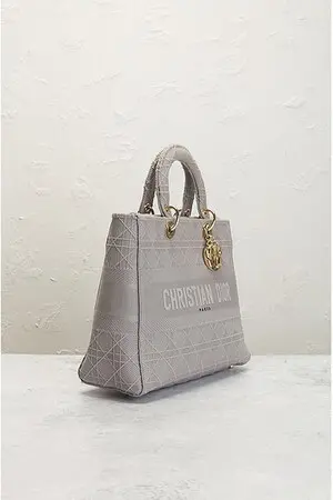 Dior Lady D-lite Handbag - Grey