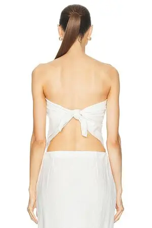 Enza Costa Linen Scarf Top