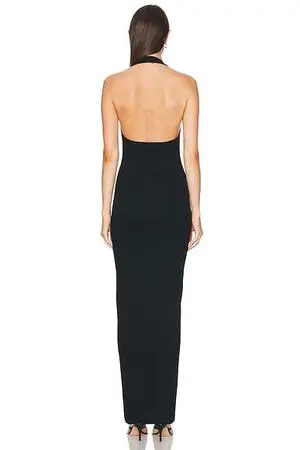 Eterne Halter Maxi Dress - Black