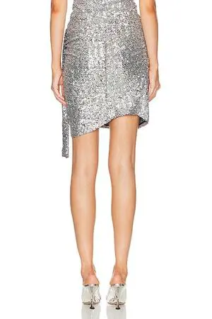Rabanne Sequin Wrap Mini Skirt