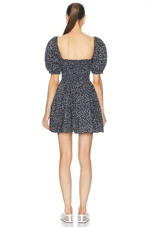 Matteau Shirred Peasant Mini Dress