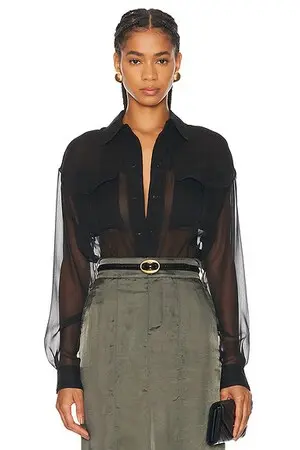 Saint Laurent Button Up Top