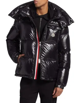 Moncler Montbeliard Hooded Down Jacket - Black