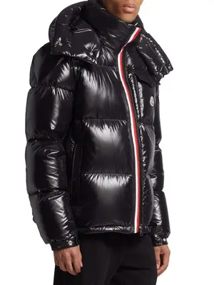 Moncler Montbeliard Hooded Down Jacket - Black
