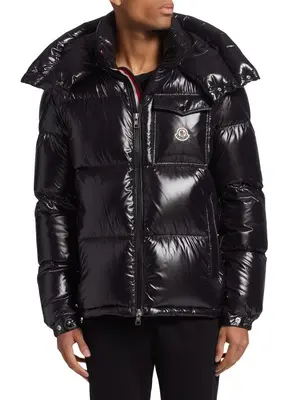 Moncler Montbeliard Hooded Down Jacket - Black