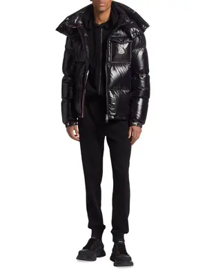 Moncler Montbeliard Hooded Down Jacket - Black