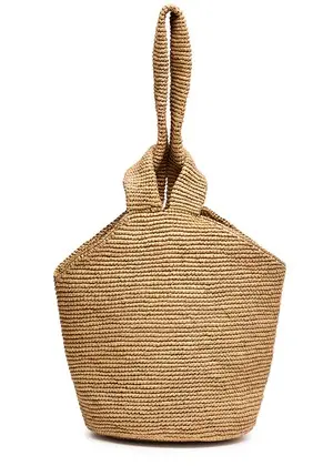 SENSI STUDIO Woven Straw Basket Bag