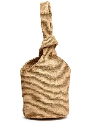 SENSI STUDIO Woven Straw Basket Bag