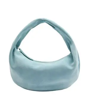 Khaite Olivia Medium Suede Top Handle Bag - Light Blue