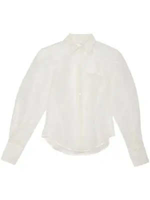 FLEUR DU MAL Silk Organza Shirt - White