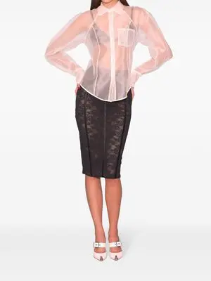 FLEUR DU MAL Silk Organza Shirt - White