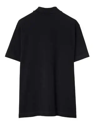 Burberry Logo-embroidered Cotton Polo Shirt