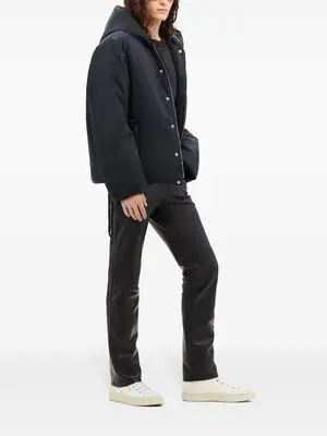 COURREGES Logo-appliqué Hooded Puffer Jacket
