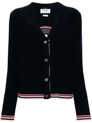 THOM BROWNE Thom Browne Hector-Intarsia Virgin Wool Cardigan