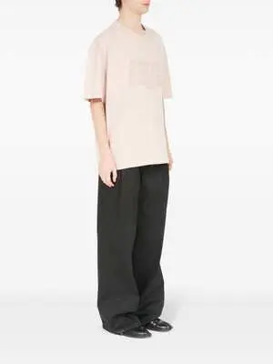 MAISON MARGIELA Logo-embroidered Cotton T-shirt - Pink