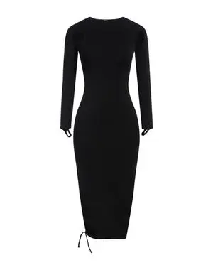 ANDREĀDAMO Midi Bodycon Dress - Black