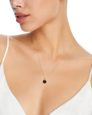 Bloomingdale'S 14k Yellow Mini Round Tag Pendant Necklace