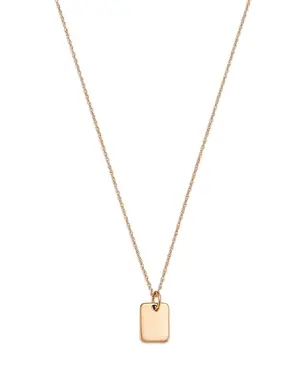 BLOOMINGDALE'S Bloomingdale's Fine Collection 14K Yellow Gold Mini Dog Tag Pendant Necklace