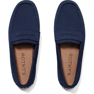 Rothy's The Driving Loafer - Navy Herringbone