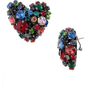 AREA Crystal Heart Earrings
