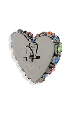 AREA Crystal Heart Earrings