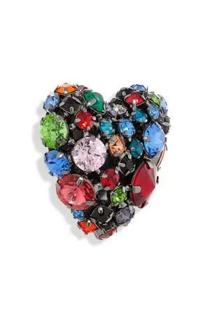 AREA Crystal Heart Earrings