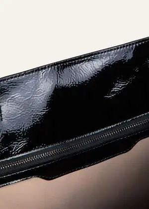 Akris Ai Medium Lacquered Leather Tote Bag - Black