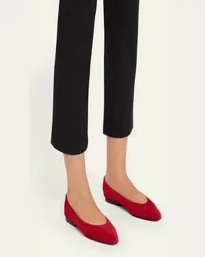 Loro Piana Primula Suede Ballerina Flats