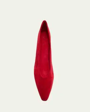 Loro Piana Primula Suede Ballerina Flats