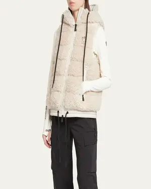 Moncler Teddy Fleece Puffer Vest