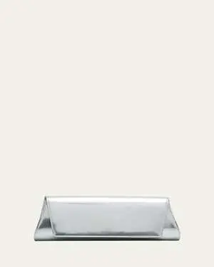 Akris Anouk Small Clutch Bag - Silver Metallic