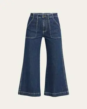 Ramy Brook Theodora Cropped Wide-leg Jeans - Dark Wash