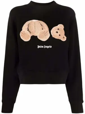 Palm Angels Bear Graphic Sweatshirt - Black