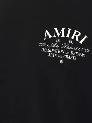 Amiri Contrasting Logo Cotton T-shirt - Black