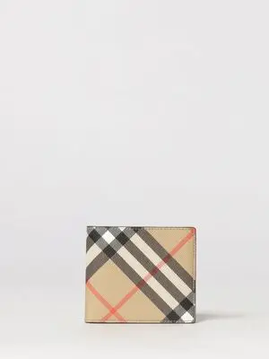 Burberry Vintage Check Coated Cotton Bifold Wallet - Beige